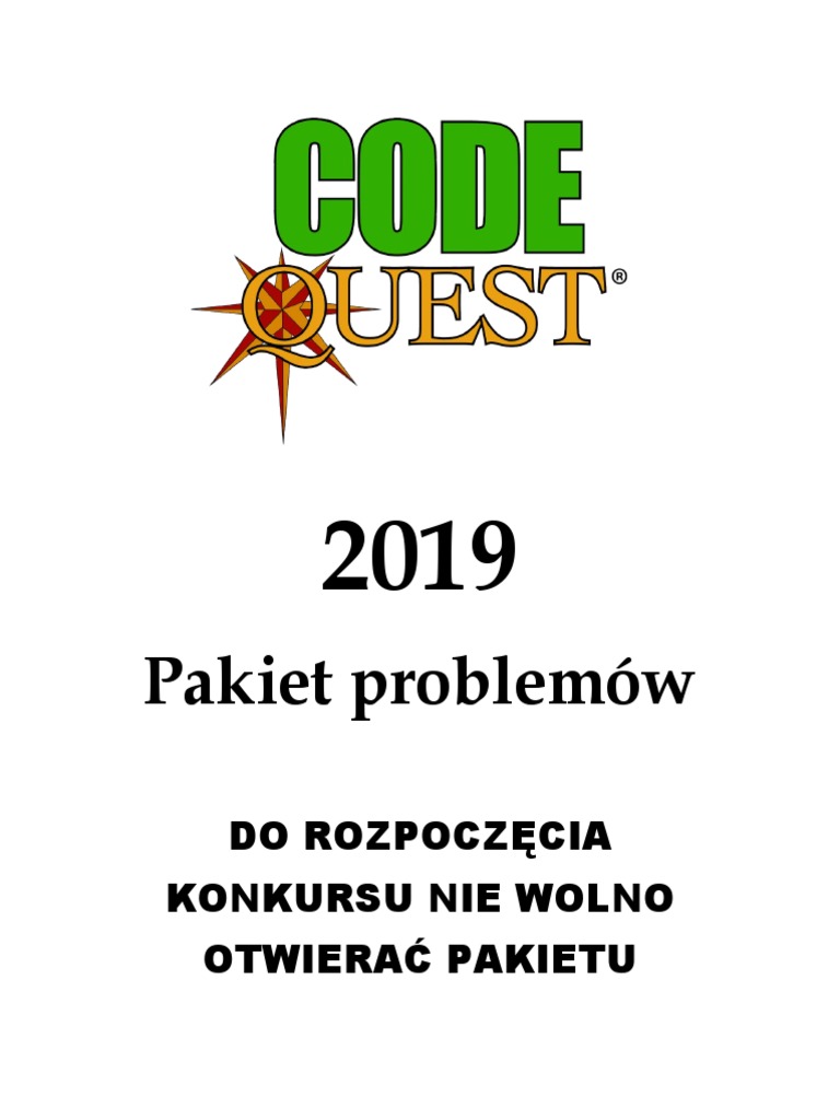 2019 Problem Packet EN - Pol - Edit | PDF