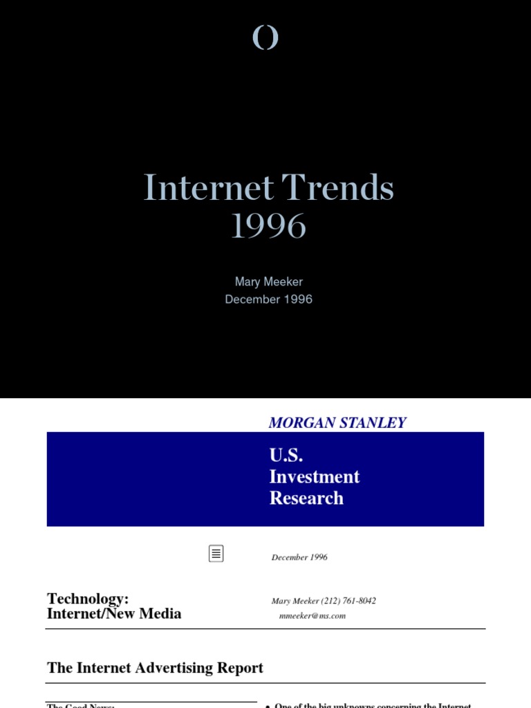 Internet Trends 1996 | PDF | Advertising | Internet