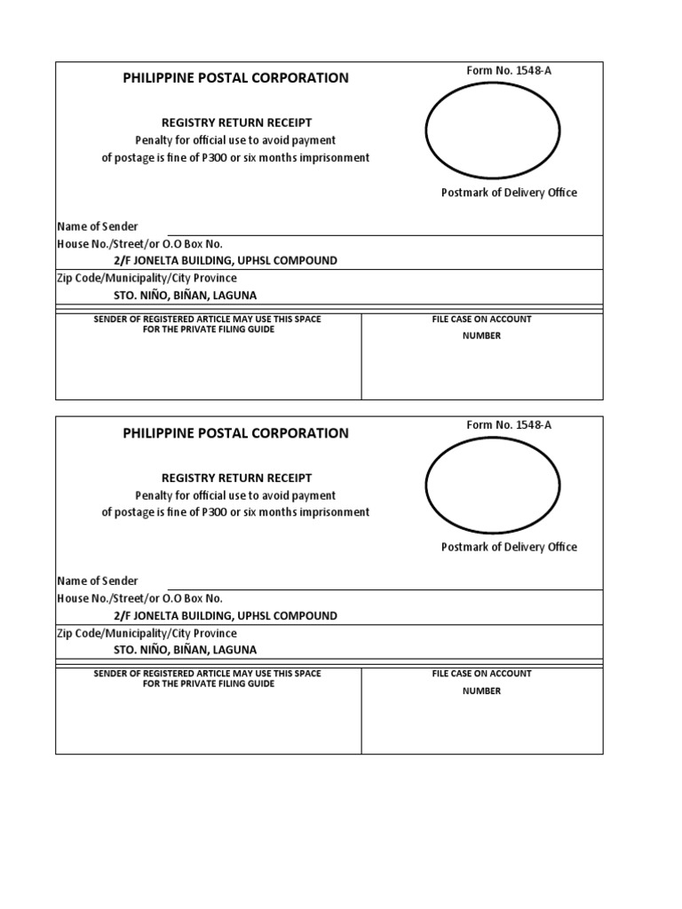 Blank Return Card | PDF