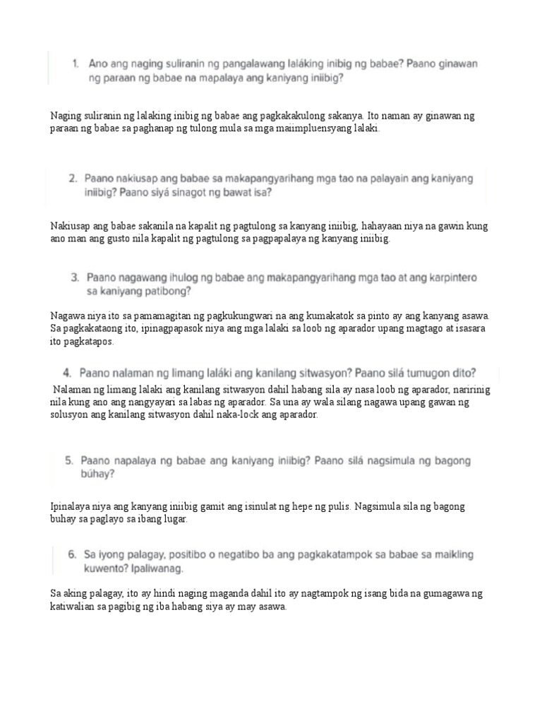 Ang Babaeng at Ang Kaniyang Limang Tagahanga | PDF