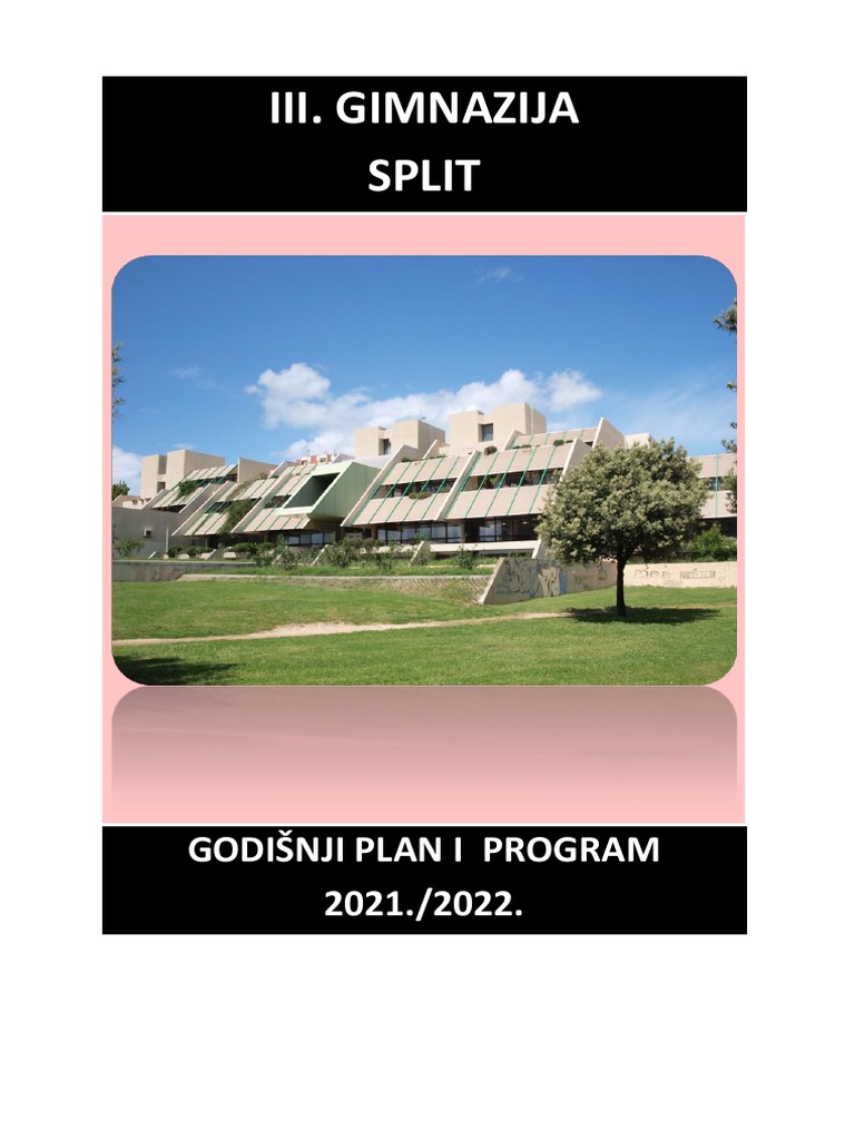 0 Godisnji Plan I Program 21. 22. III. Gimnazija Split | PDF