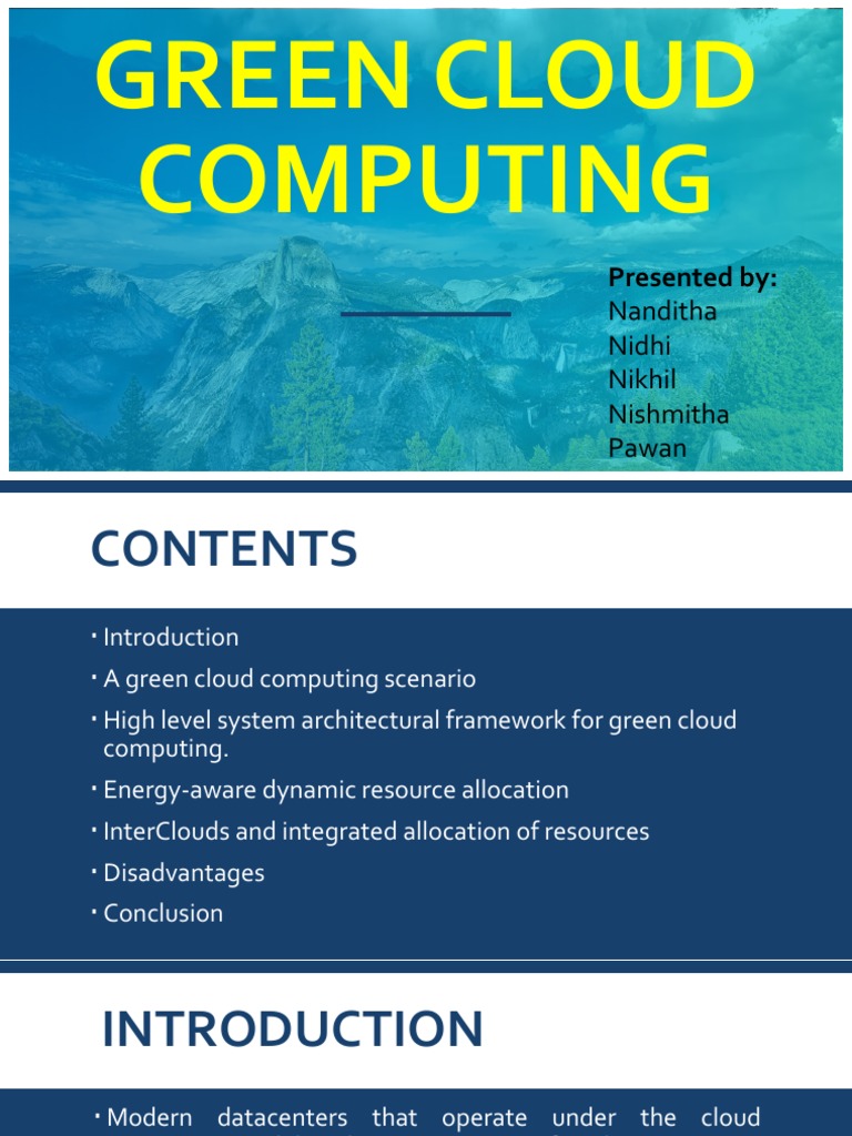 Green Cloud Computing | PDF