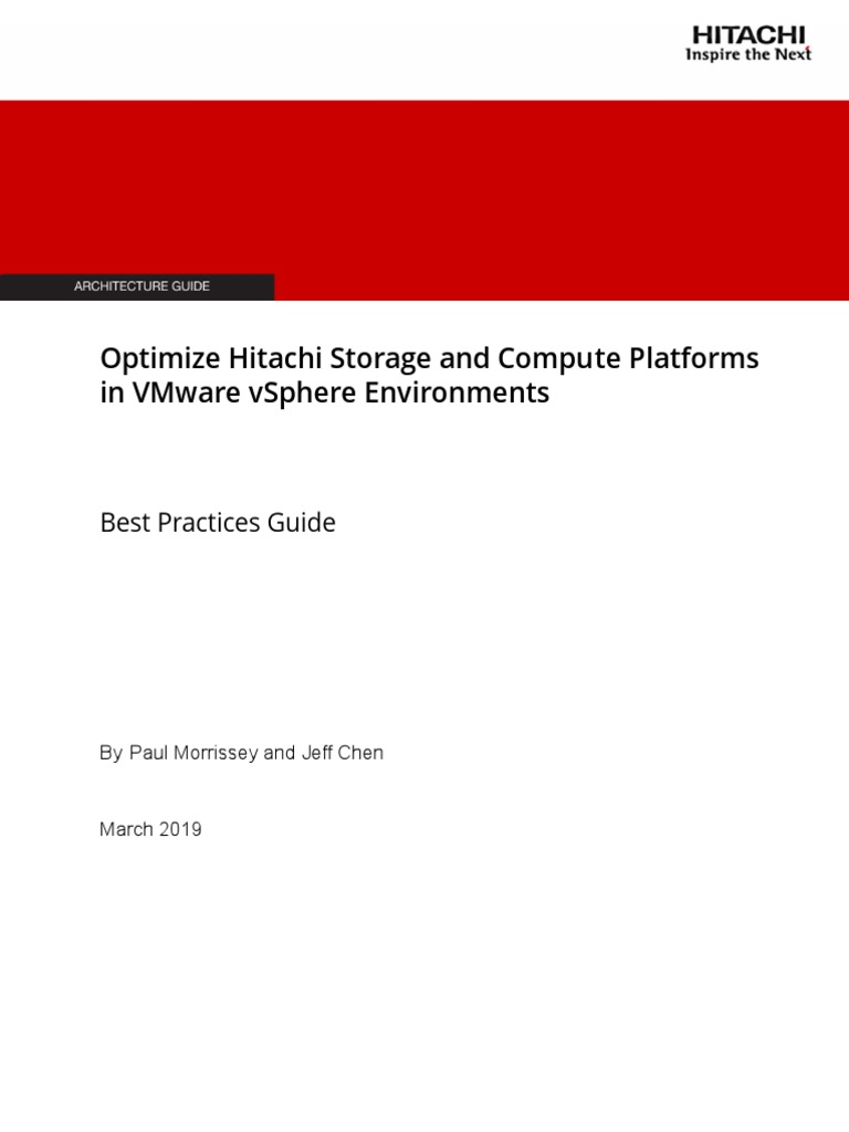 Best Practices Guide For Hitachi Storage and Comp - 763628488 | PDF ...