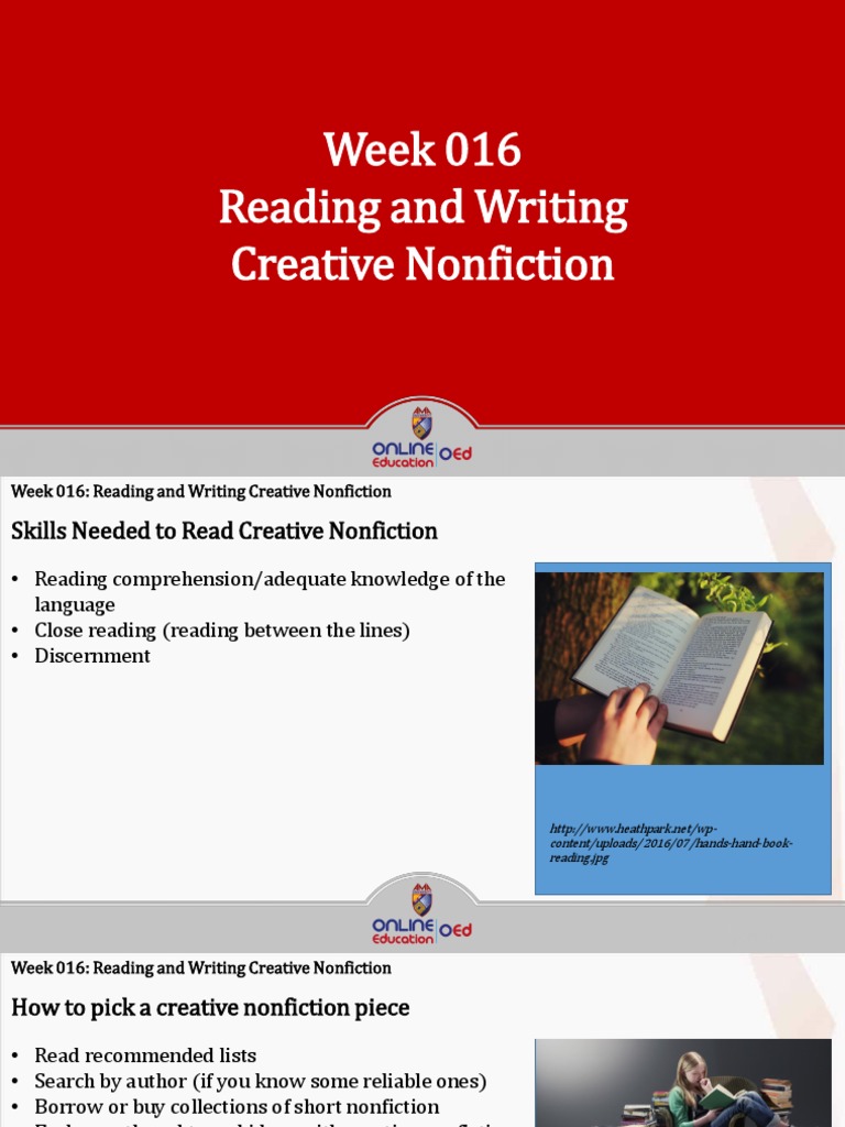 Week 016-Presentation Reading and Writing Creative Non Fiction | PDF ...
