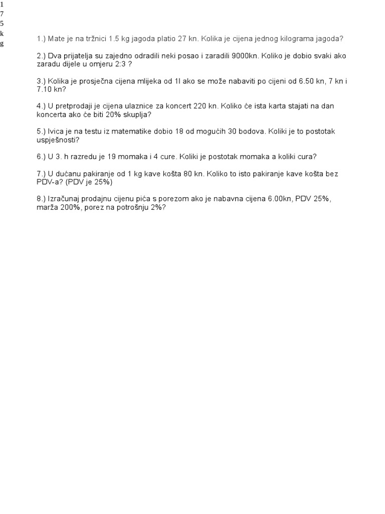 Matematika 3 Razred - Ispit | PDF