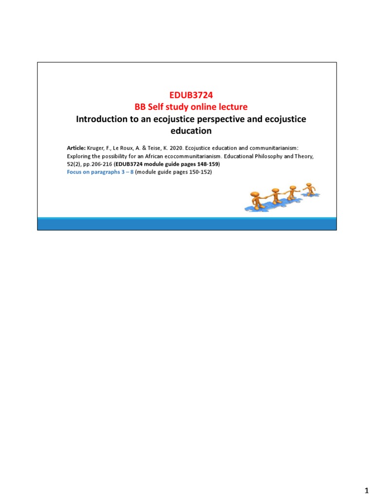 PDF - PPT - Ecojustice Perspective - Pre-Recorded Lecture - New | PDF | Resource | Community