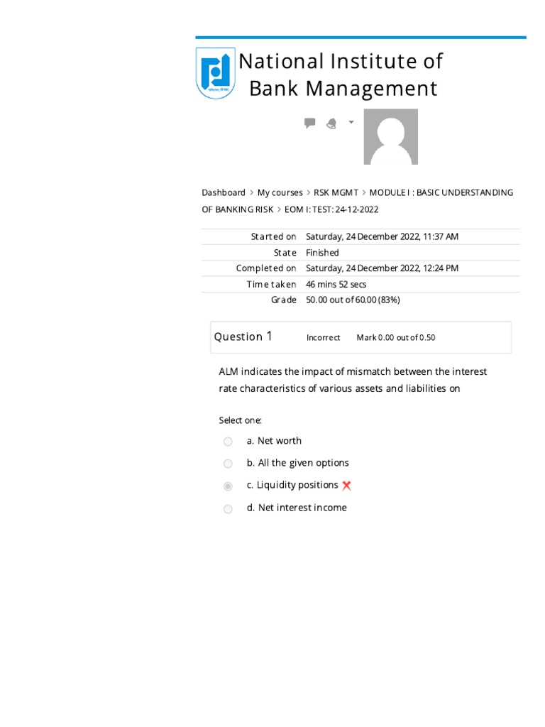 Risk Management Module I Test Dec 2022 | PDF