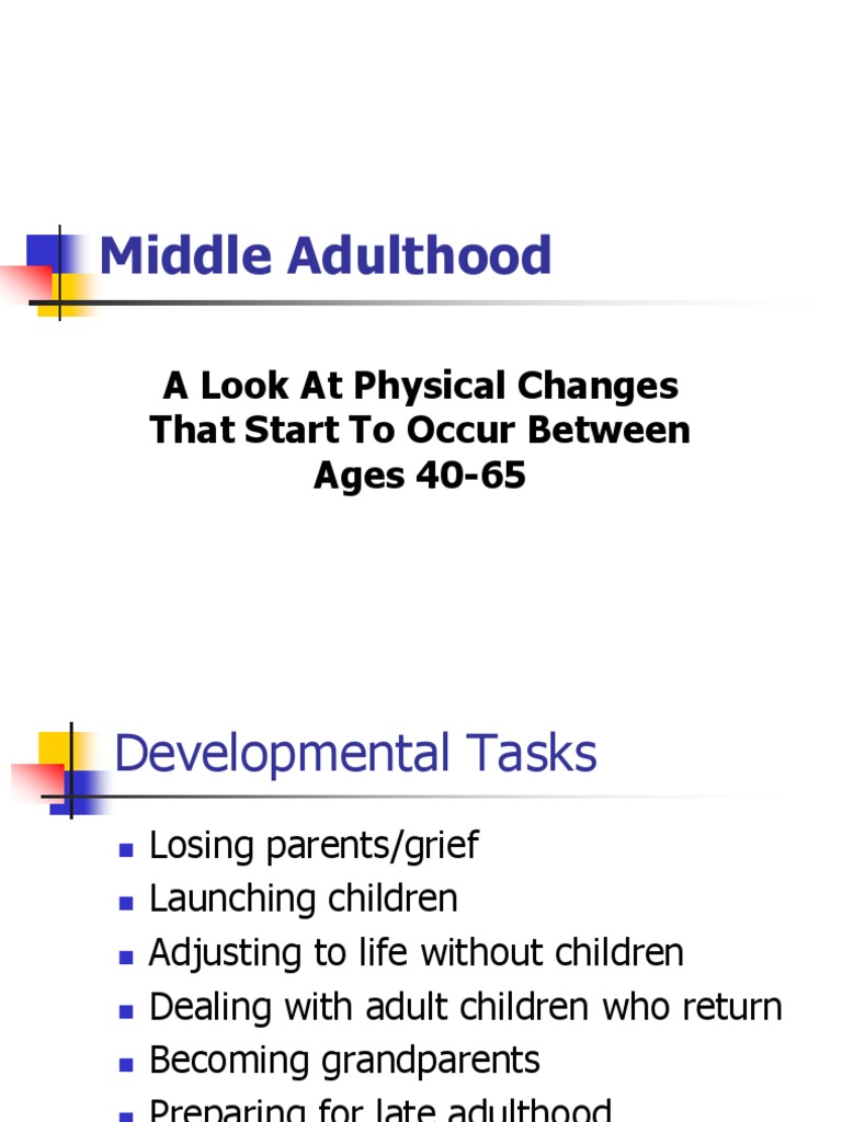 8 Middle Adulthood | PDF