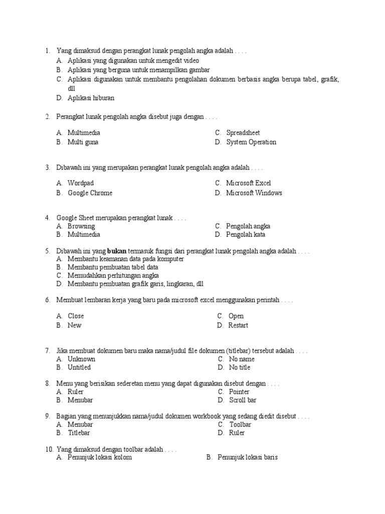 Soal Pas Genap Tik Kelas Viii | PDF