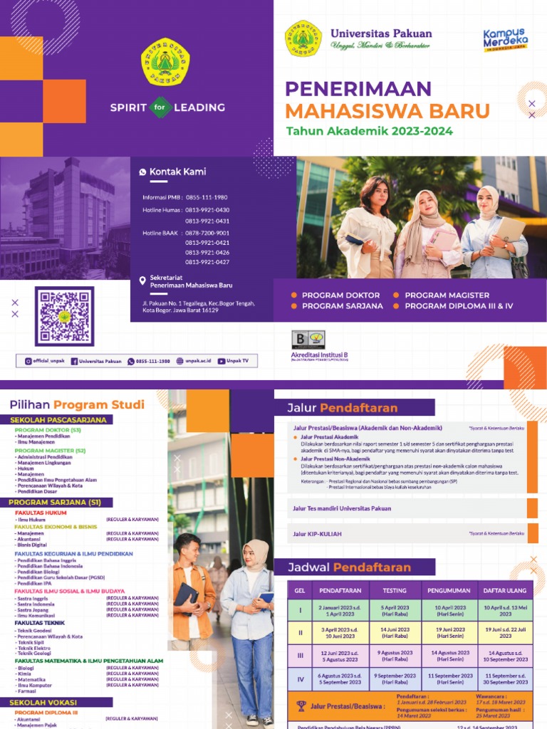 Brosur PMB Unpak 2023 2024 | PDF