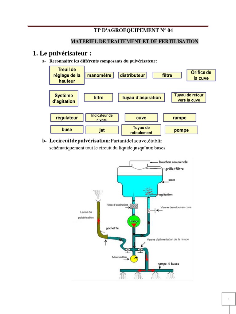 Topo TP 04 Pulverisation Et Epandage | PDF | Technologie et ingénierie