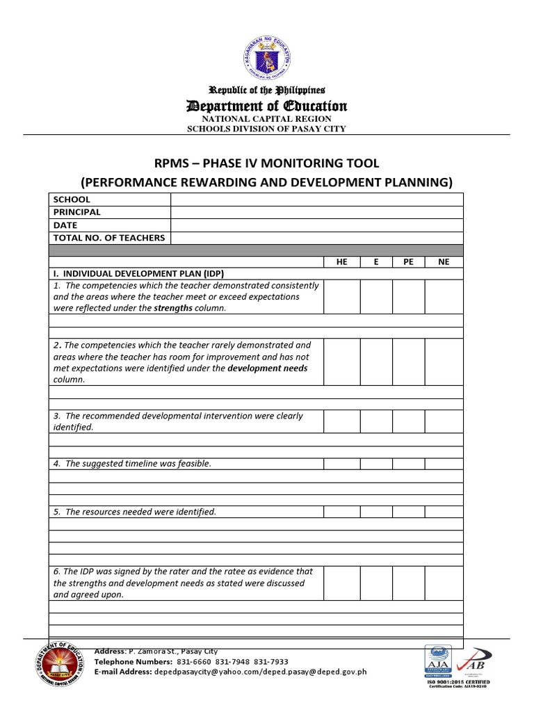 RPMS Monitoring Tool Phase 4 | PDF