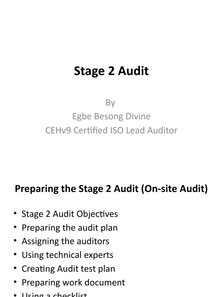 Preparing Stage 2 Audit | PDF | Audit | Backup
