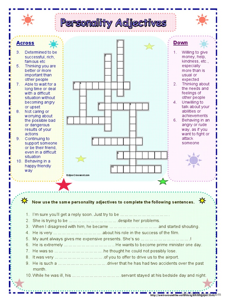 Personality Adjectives | PDF