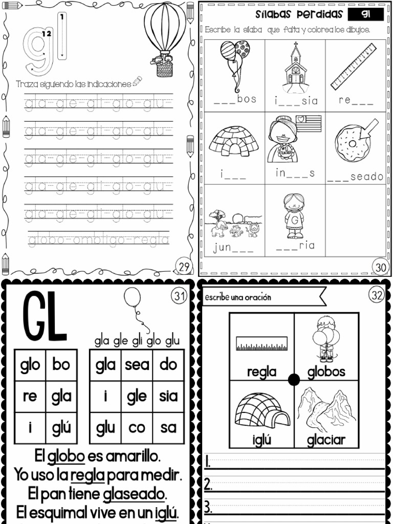 Folleto de Silabas Trabadas 3 | PDF