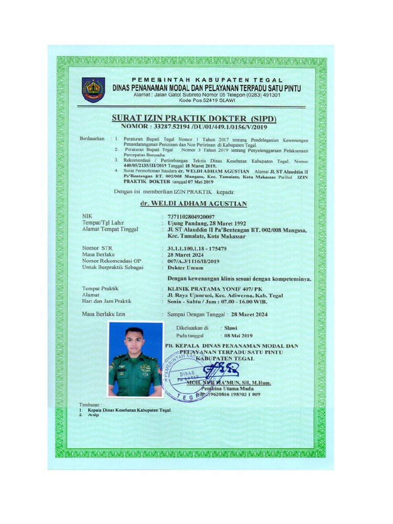 Sip Penanggung Jawab | PDF