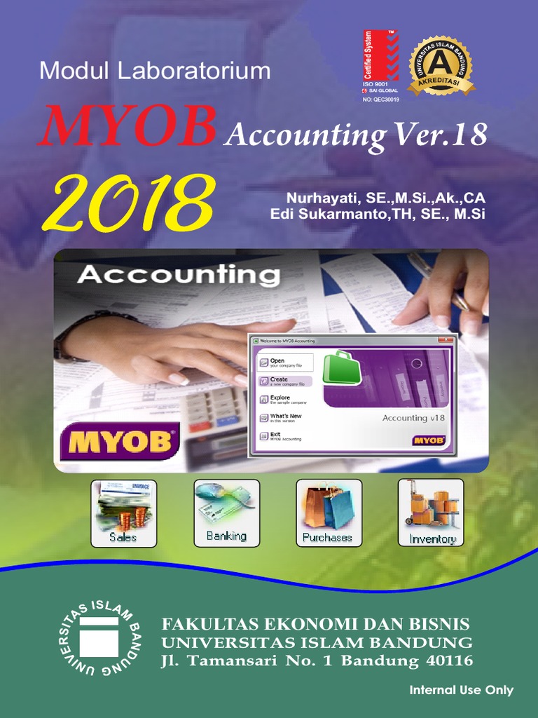 NURHAYATI-FEBPSAK-Modul Laboratorium MYOB Acc v18... 2018 | PDF