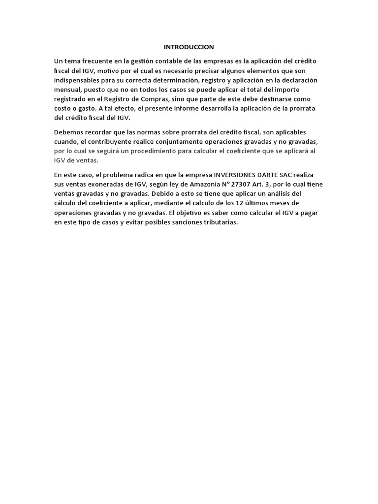 INTRODUCCION Taller Tributario | PDF INTRODUCCION Taller Tributario | PDF