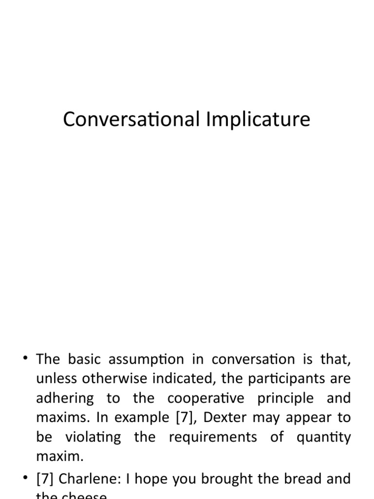 Materi Pragmatik 5 - Conversational Implicature | PDF