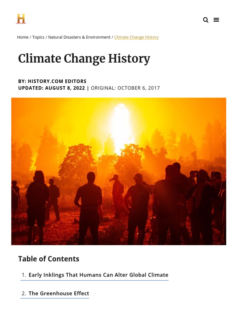 Climate Change History | PDF | Climate Change | Greenhouse Effect