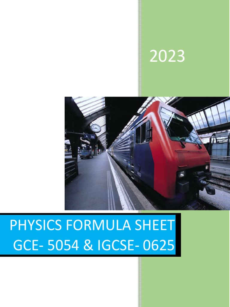 PHYSICS_2023_IGCSE_AND_GCSE_FORMULA_SHEET (1) | PDF
