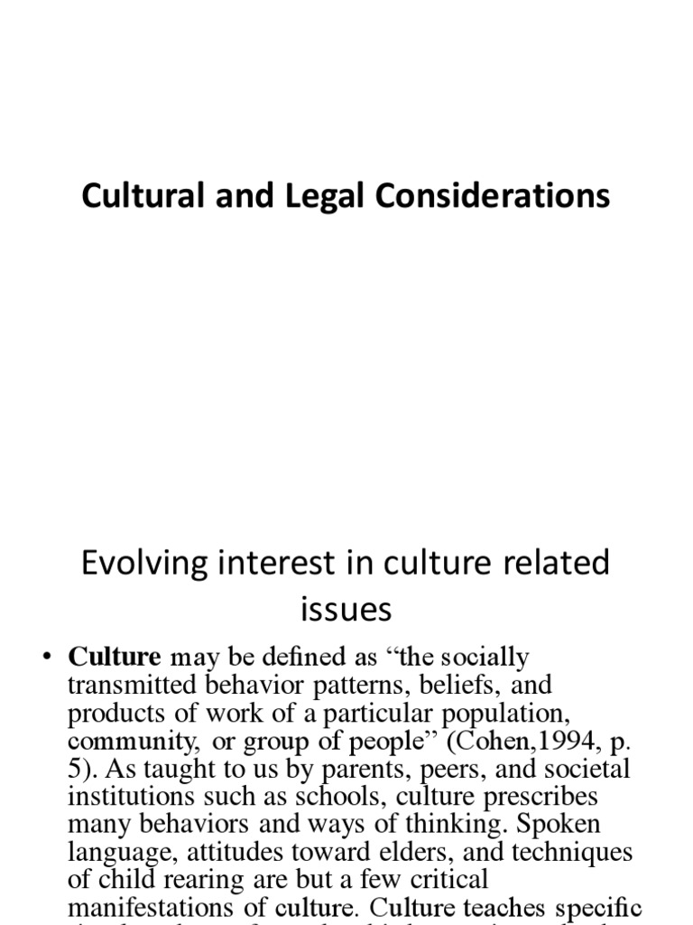 Cultural Considerations in Assessment | PDF | Psychology | American ...
