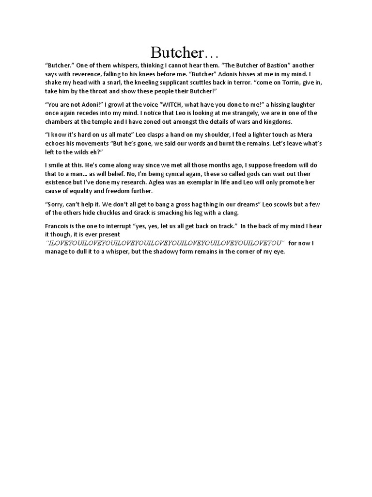 Butcher | PDF