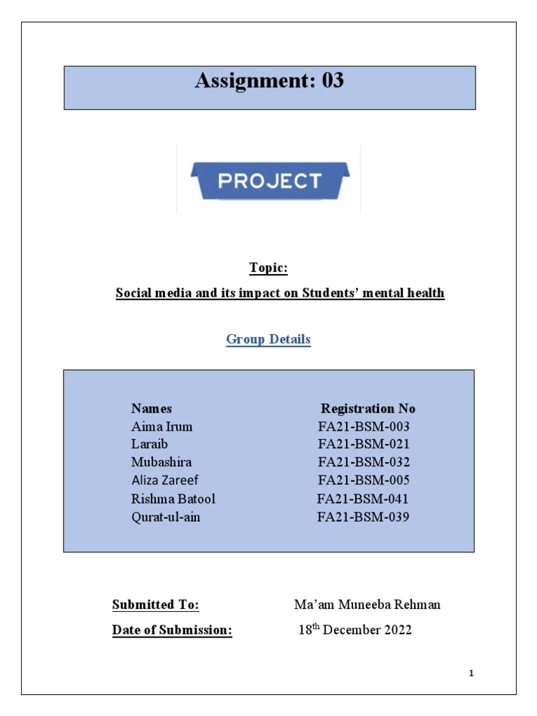 Assignment-3 ReportWriting Skills Project by BSM | PDF | Social Networking Service | Social Media