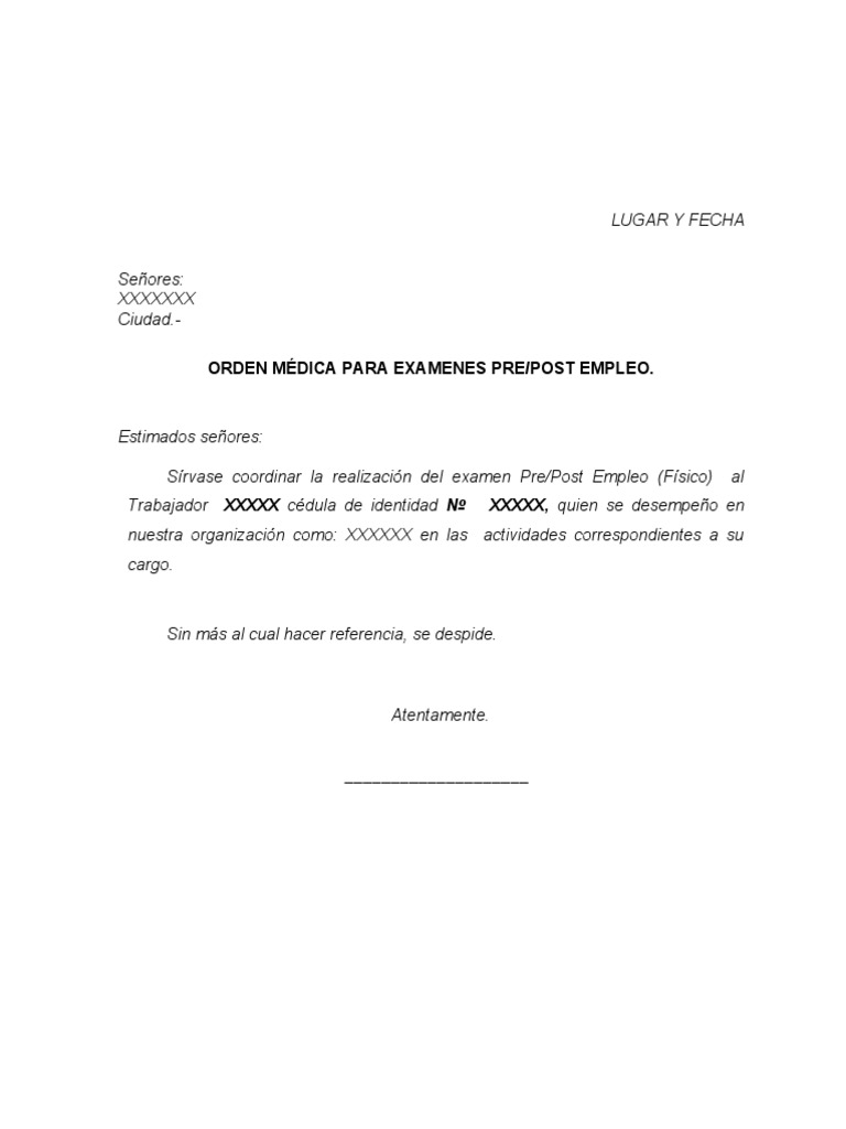 Examen Pre y Post Empleo | PDF
