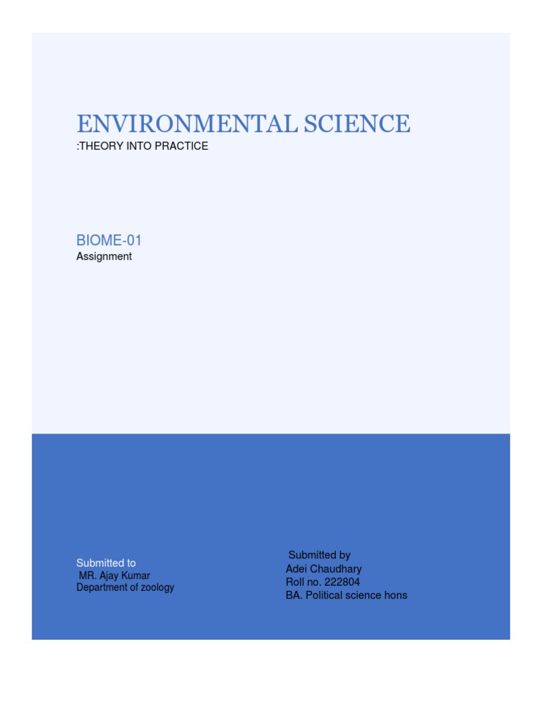 Environmental Science: BIOME-01 | PDF | Forests | Desert
