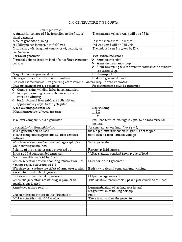 D.C Generator by S.s.gupta | PDF