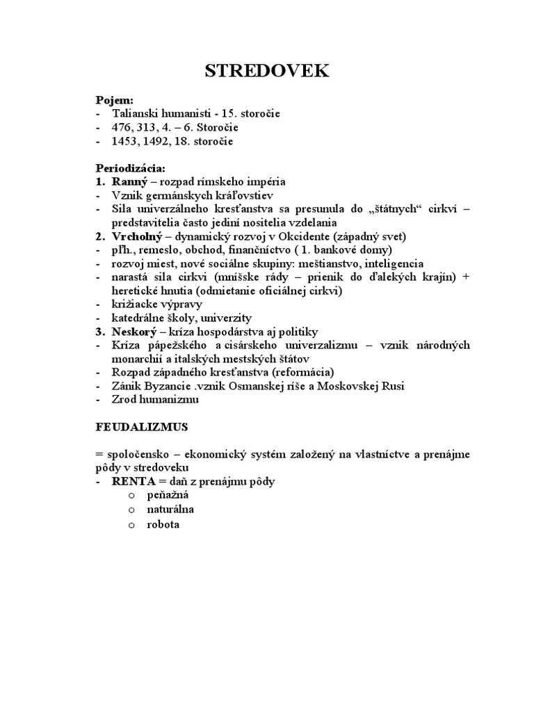 Stredovek | PDF