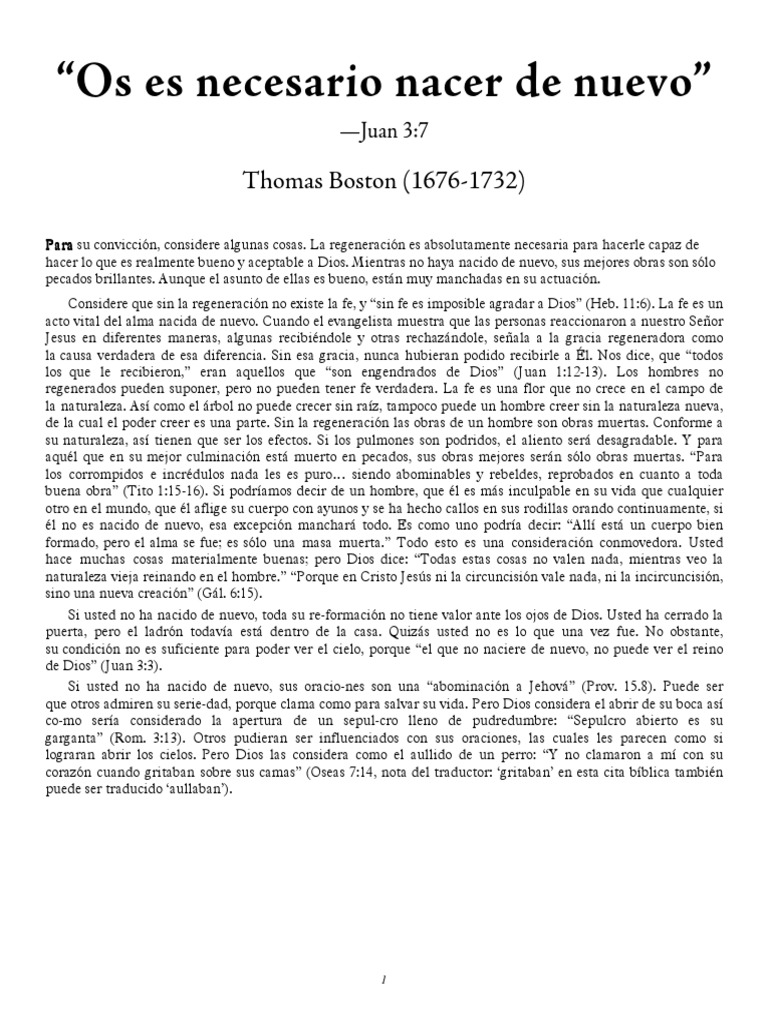 Os Es Necesario Nacer de Nuevo | PDF