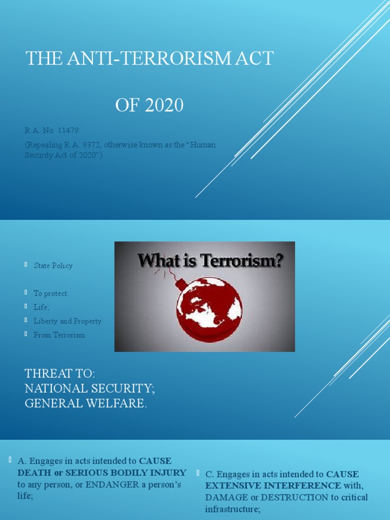 Anti-Terrorism Act 2020 Overview | PDF