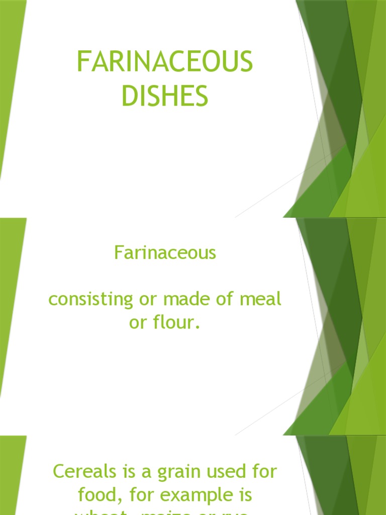 Farinaceous Dishes | PDF