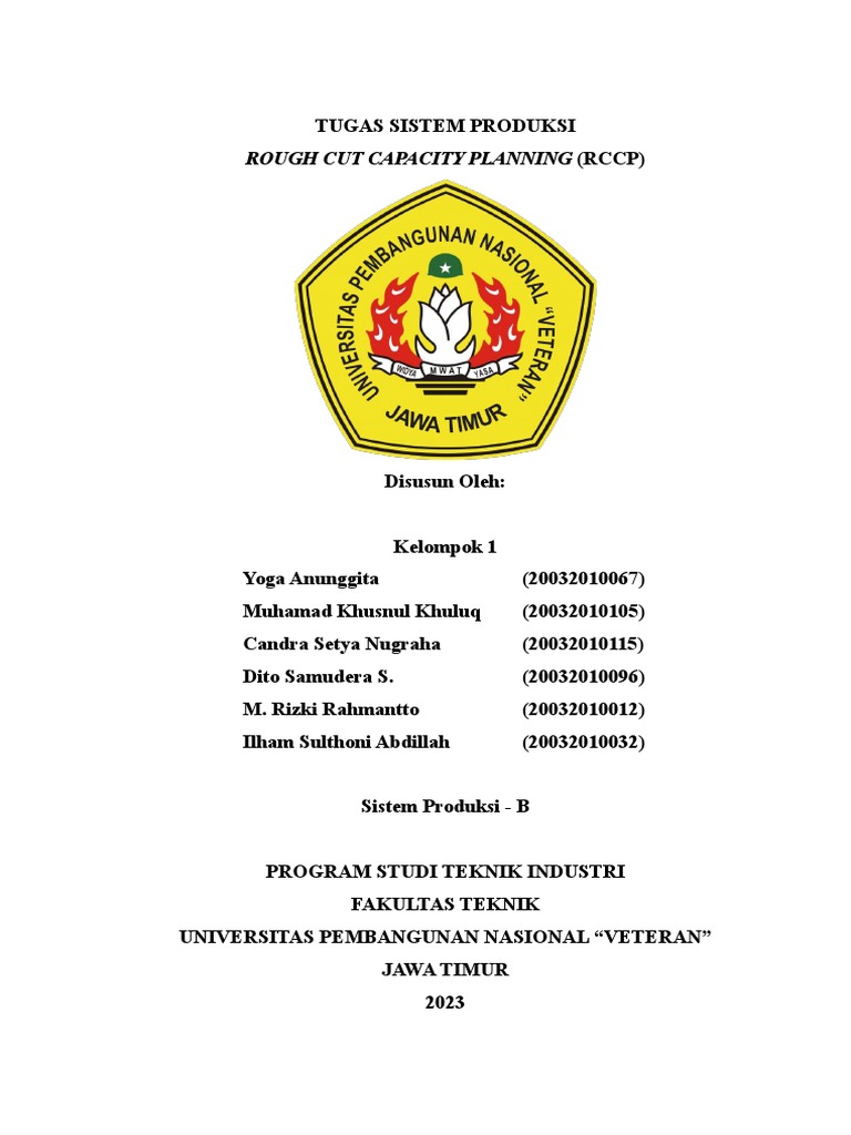 Kelompok 1_Sistem Produksi B_Tugas Latihan Soal RCCP | PDF