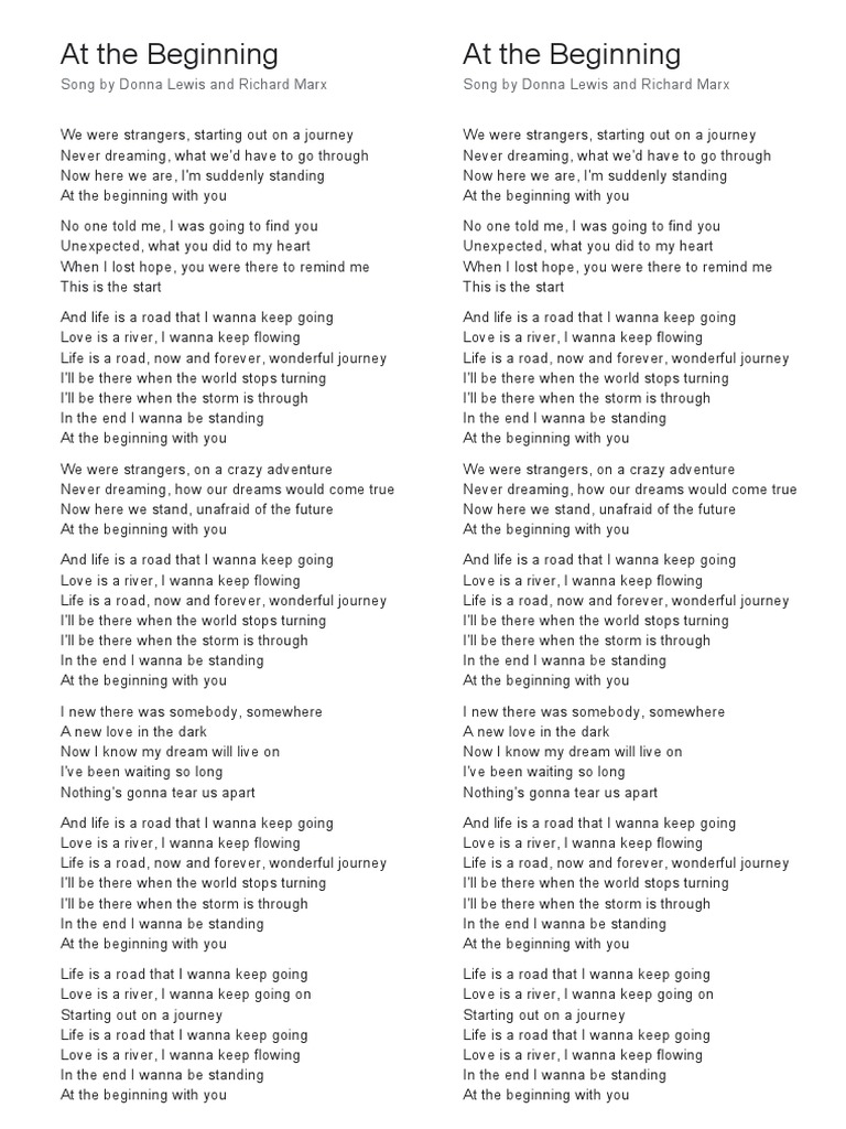 At The Beginning | PDF