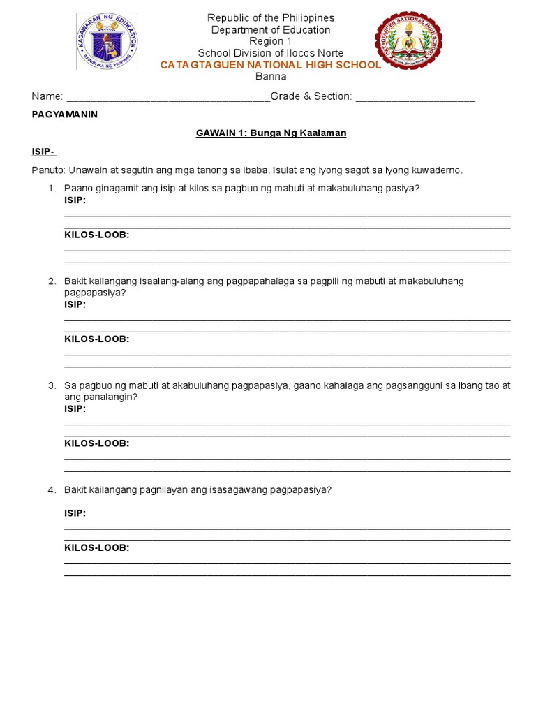 Esp 7 Activity | PDF