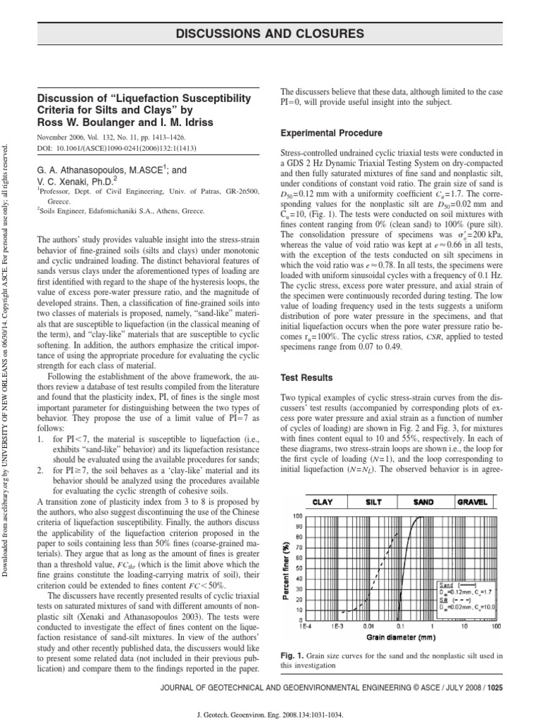 2008 Bray, J. D., and Sancio, R. B. Closure To - Assessment of The ...