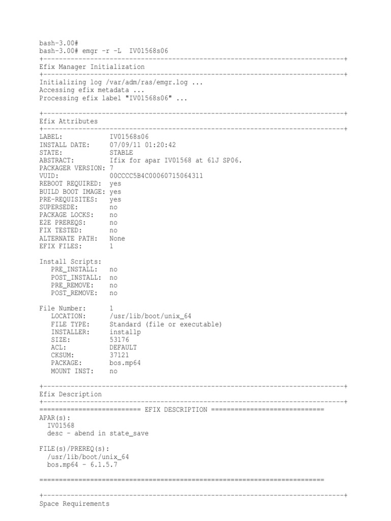 AIX Efix | PDF | Booting | File System