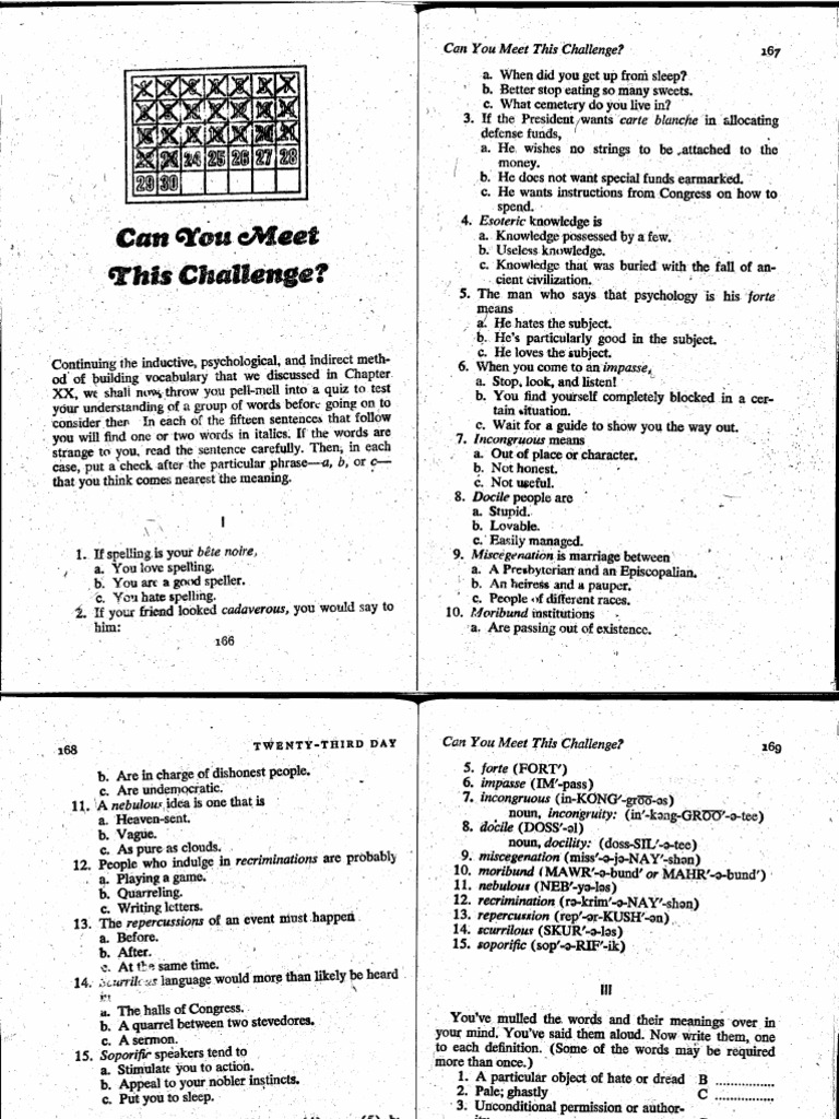 30 Days To A More Powerful Vocabulary 1-10 | PDF