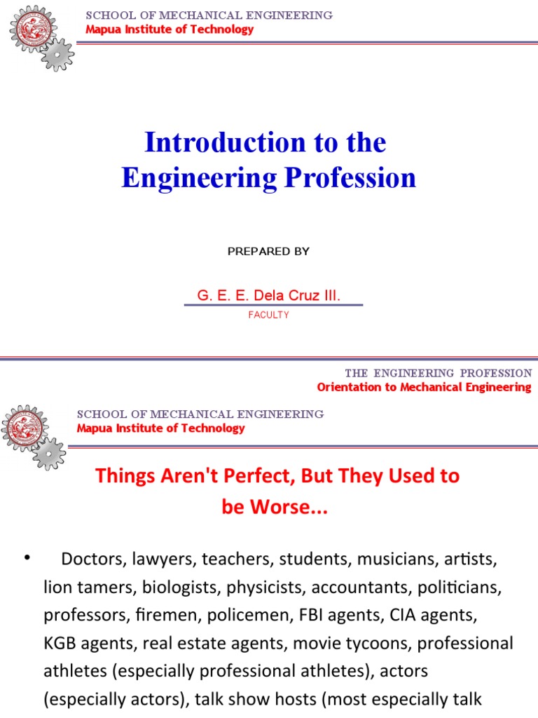 2w TheEngineeringProfession | PDF | Engineering | Mechanical Engineering