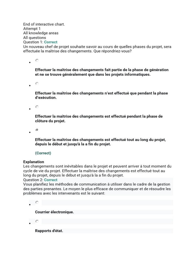 Exam CAPM Udemy 1 | PDF