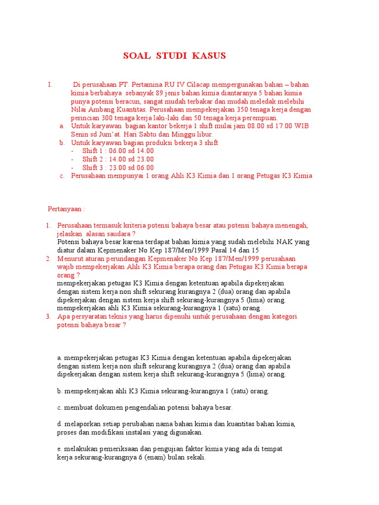 Soal Studi Kasus 2 | PDF