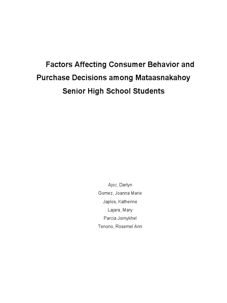 Research Intro | PDF | Behavior | Consumer Behaviour