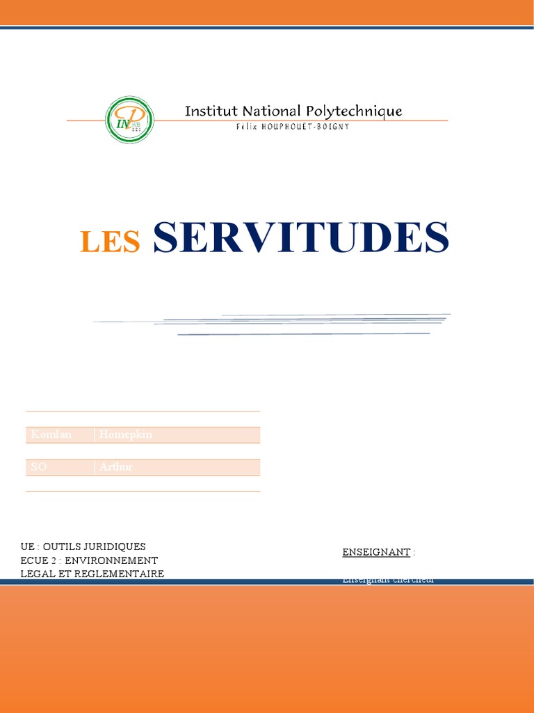 Les Servitudes - Def | PDF