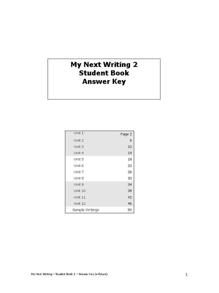 Student Book 2 Answer Key 1377 2 | PDF