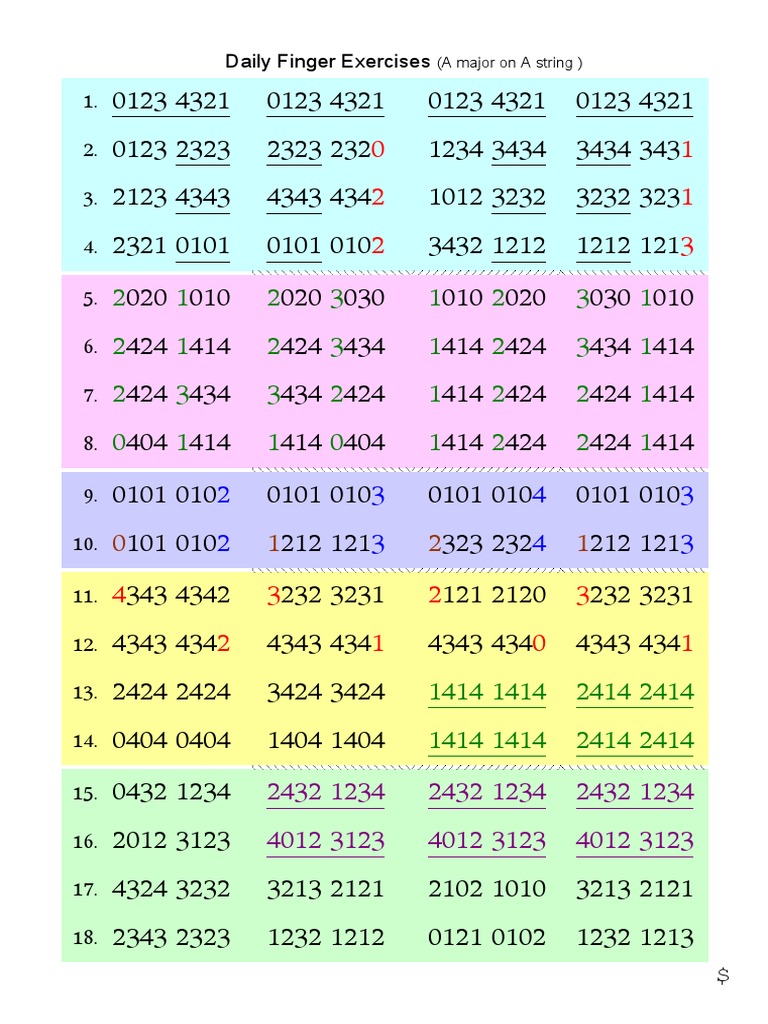 Daily Finger Exercises | PDF