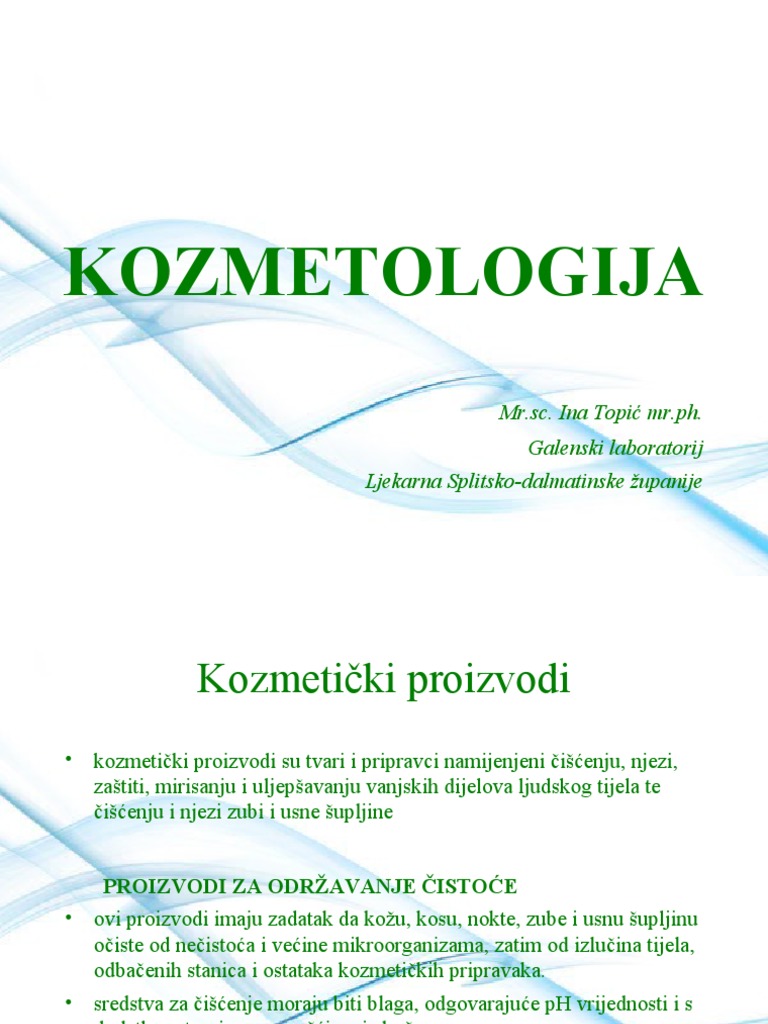 Kozmetologija Predavanje | PDF