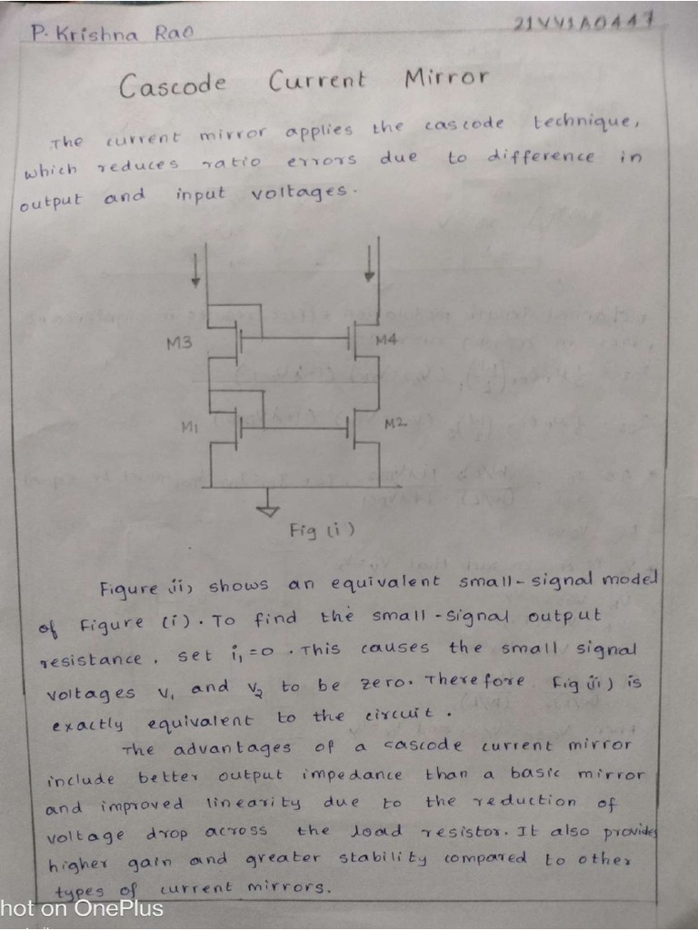 Cascode Current Mirror - Compressed | PDF